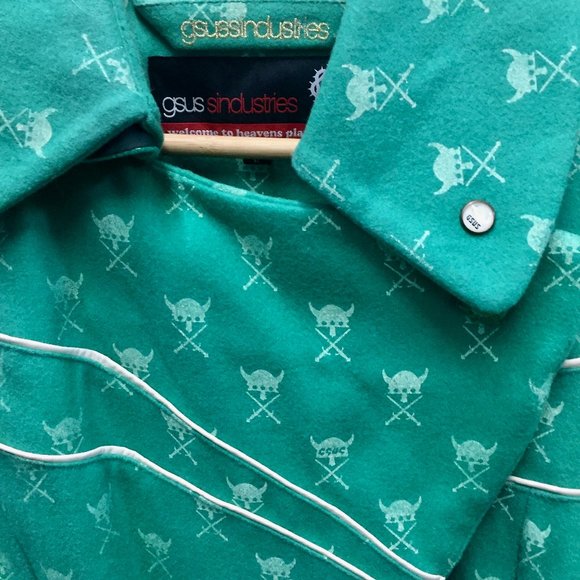 Gsus Sindustries | Jackets & Coats | Gsus Sindustries Green Wool Viking ...